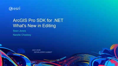 ArcGIS Pro SDK for .NET: What's New in Editing - Esri Videos: GIS ...