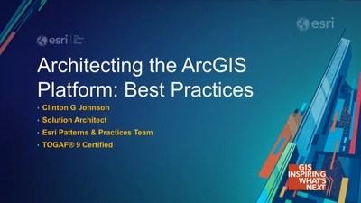 Architecting the ArcGIS Platform: Best Practices - Esri Videos: GIS ...