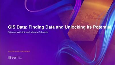 Finding GIS Data and Unlocking its Potential - Esri Videos: GIS, Events ...