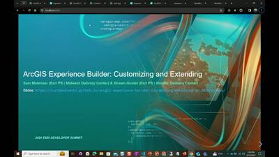 ArcGIS Experience Builder: Customizing and Extending - Esri Videos: GIS ...