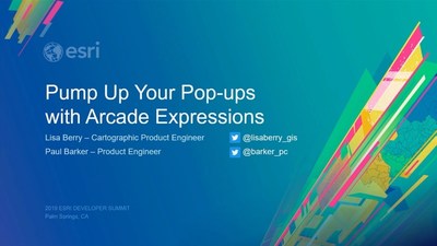 Pump Up Your Pop-Ups with Arcade Expressions - Esri Videos: GIS, Events ...