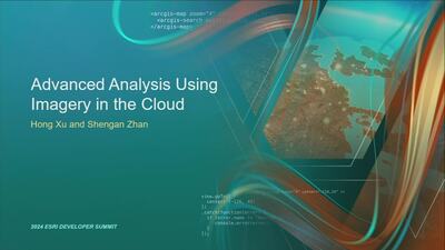 Advanced Analysis Using imagery in the Cloud - Esri Videos: GIS, Events ...