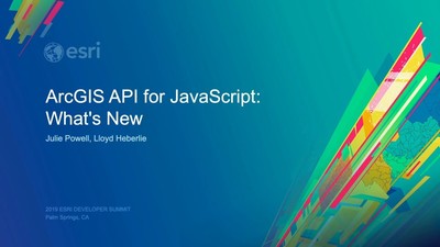 What's New - ArcGIS API for JavaScript - Esri Videos: GIS, Events ...