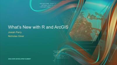 What's New with R and ArcGIS - Esri Videos: GIS, Events, ArcGIS ...
