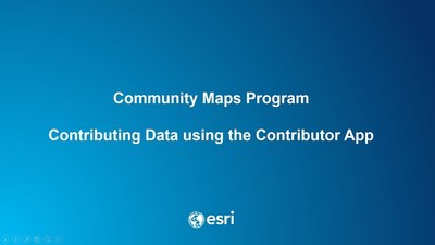 Using the Community Maps Contributor App (June 2019) - Esri Videos: GIS ...