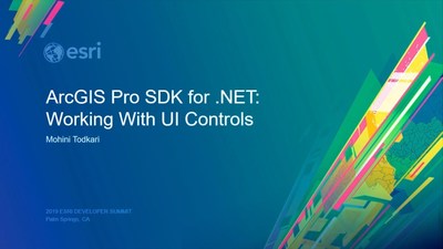 ArcGIS Pro SDK for .NET: Working With UI Controls - Esri Videos: GIS ...