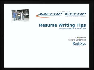 MECOP Resume Writing Tips - OSU MediaSpace