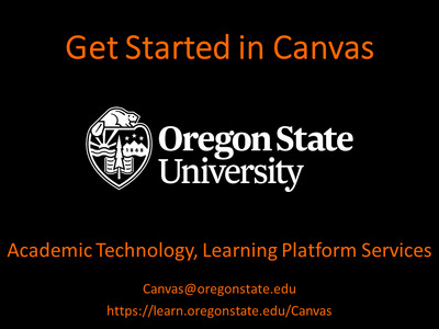 Get Started with Canvas - OSU MediaSpace