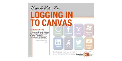 Logging Into Canvas - OSU MediaSpace