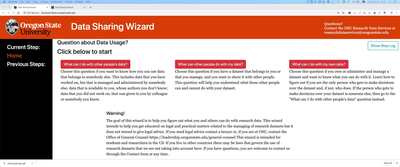 Data Usage Wizard. Navigation bar - OSU MediaSpace