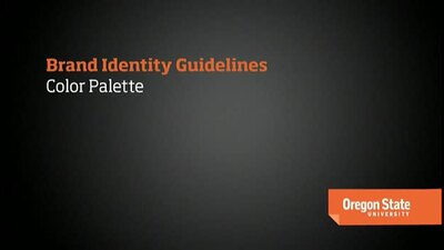 Color- Brand Identity Guidelines - OSU MediaSpace