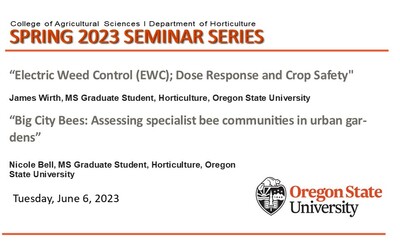 Spring 2023 Horticulture Seminar Series, June 6, James Wirth, MS ...