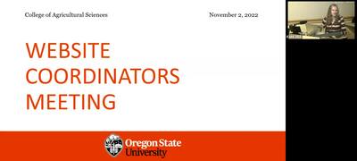 CAS Website Managers Training - OSU MediaSpace