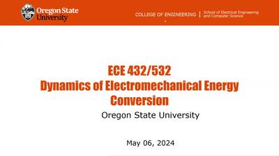 ECE 432_532 Lecture - OSU MediaSpace