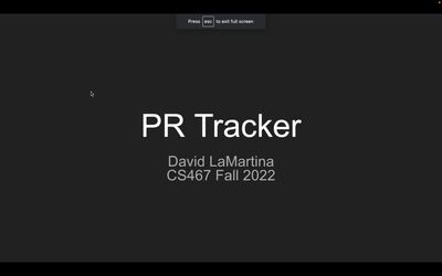 PR Tracker Project Report - OSU MediaSpace