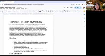 Teamwork Reflection Journal Entry Instructions - OSU MediaSpace