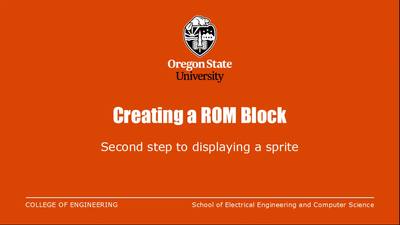 Tutorial: Creating a ROM Block - OSU MediaSpace