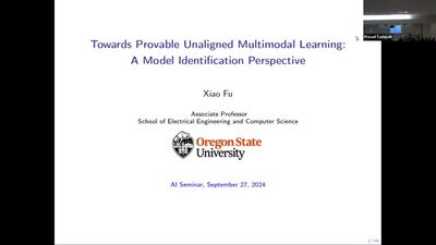 AI Seminar 77: Xiao Fu - OSU MediaSpace