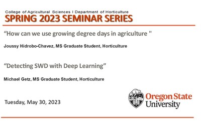 Spring 2023 Horticulture Seminar Series, May 30, Joussy Hidrobo and ...
