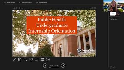 Undergraduate Public Health Internship Orientation 12/5 - OSU MediaSpace