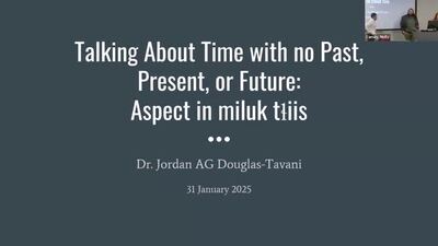 Dr. Jordan A.G. Douglas-Tavani - "Talking about time without a present ...