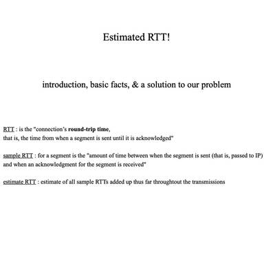 EstimatedRTT - OSU MediaSpace