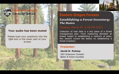 Establishing a forest inventory: the basics. Eastern Oregon Forests ...