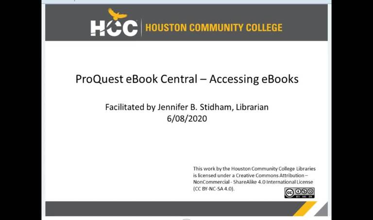 ProQuest eBook Central - Accessing eBooks - Edutube