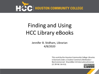 Finding and Using HCC Library eBooks - Edutube