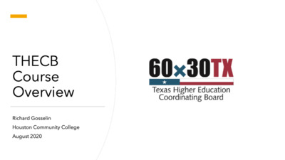 THECB Course Overview - Edutube