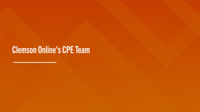 Clemson Online's CPE Team - Clemson University