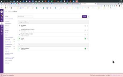 Canvas New Quizzing -JAWS Chrome - Clemson University