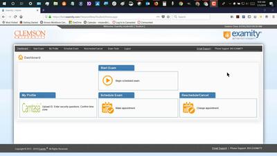 Examity Test Student ADA - Clemson University