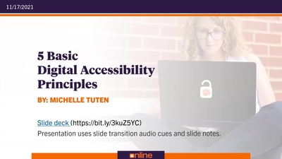 2021 - 5 Basic Digital Accessibility Principles (2021) - Clemson University