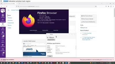2024 Canvas new quizzes test interface FireFox with Jaws false start ...