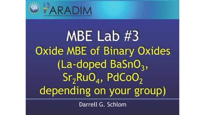 Wednesday Lab Intro (Schlom) - Video on Demand