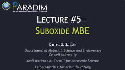 2022 Summer School lecture 5 (Schlom) - Video on Demand