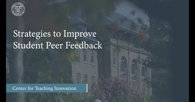 FeedbackFruits: Strategies to improve student peer feedback - Video on ...