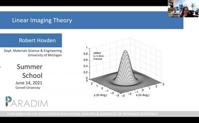 PARADIM Electron Microscopy Summer School Public Lectures - Linear ...