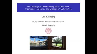Stochastic Networks Conference 2022 - Jon Kleinberg Edit - Video on Demand