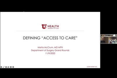 11/9/2022 Defining Access to Care - HSC MediaSpace