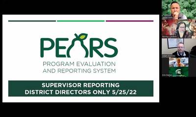 District Director reporting in PEARS 2022/05/25 - MSU MediaSpace