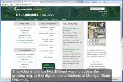 Licensed Online Maps from the MSU Map Library - MSU MediaSpace