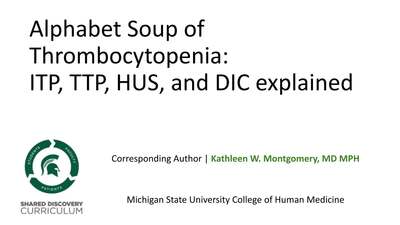 Alphabet Soup of Thrombocytopenia: ITP, TTP, HUS, and DIC explained ...
