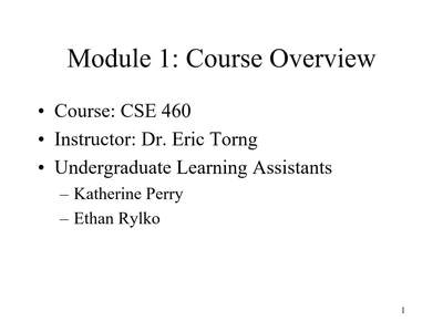 Module01-course-overview - MSU MediaSpace