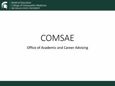 Intro to COMSAE - MSU MediaSpace