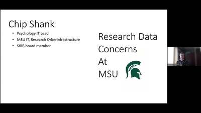 CSTAT 2023 Fall Semester - Research Data Concerns at MSU - MSU MediaSpace