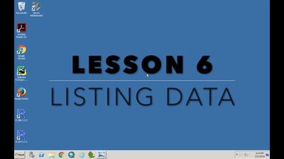 Lesson 6 - Listing Data - MSU MediaSpace