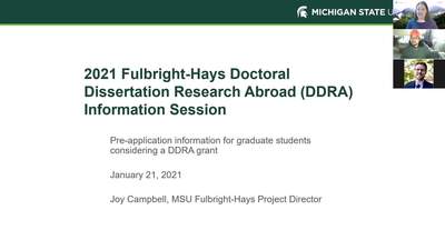 DDRA Info Session - January 2021 - MSU MediaSpace