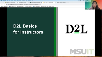 D2L Basics for Instructors - MSU MediaSpace